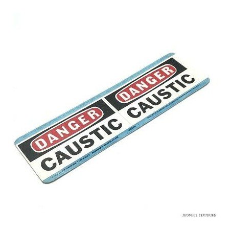 DANGER CAUSTIC SIGN STICKER LABEL INDUSTRIAL TAPE B-500 USA